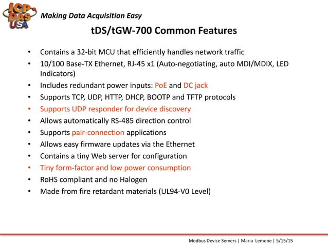Introduction To Modbus To Ethernet Device Servers And Modbus Tcp To Rtu Gateways Pptx