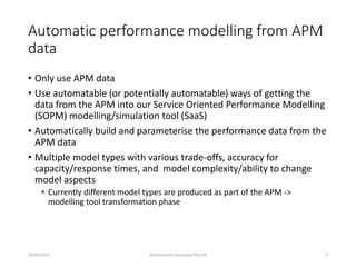 Automatic Performance Modelling from Application Performance Management ...