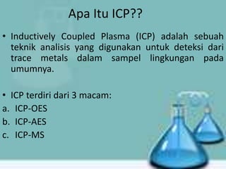 Icp (inductively couple plasma) | PPTX