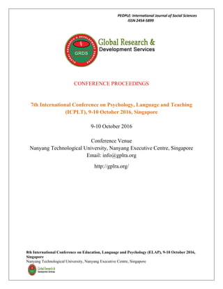 ICPLT proceeding of November 2016,Singapore | PDF