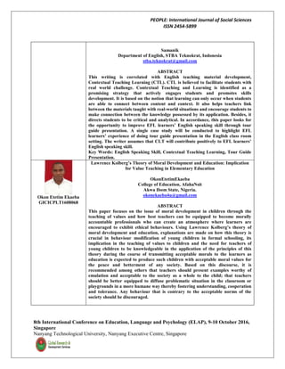 ICPLT proceeding of November 2016,Singapore | PDF