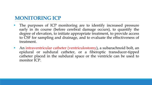 ICP management.pptx | Heart and Cardiovascular Diseases | Diseases and ...