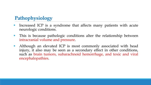 ICP management.pptx | Heart and Cardiovascular Diseases | Diseases and ...