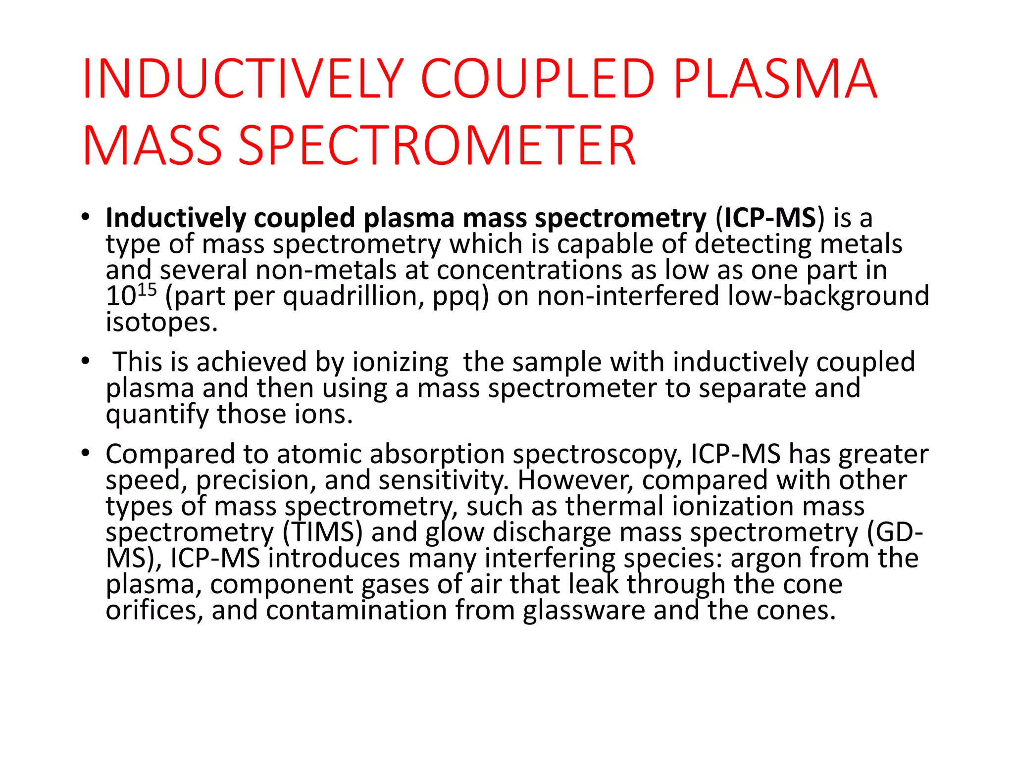 inductively coupled mass spectrometer | PPTX