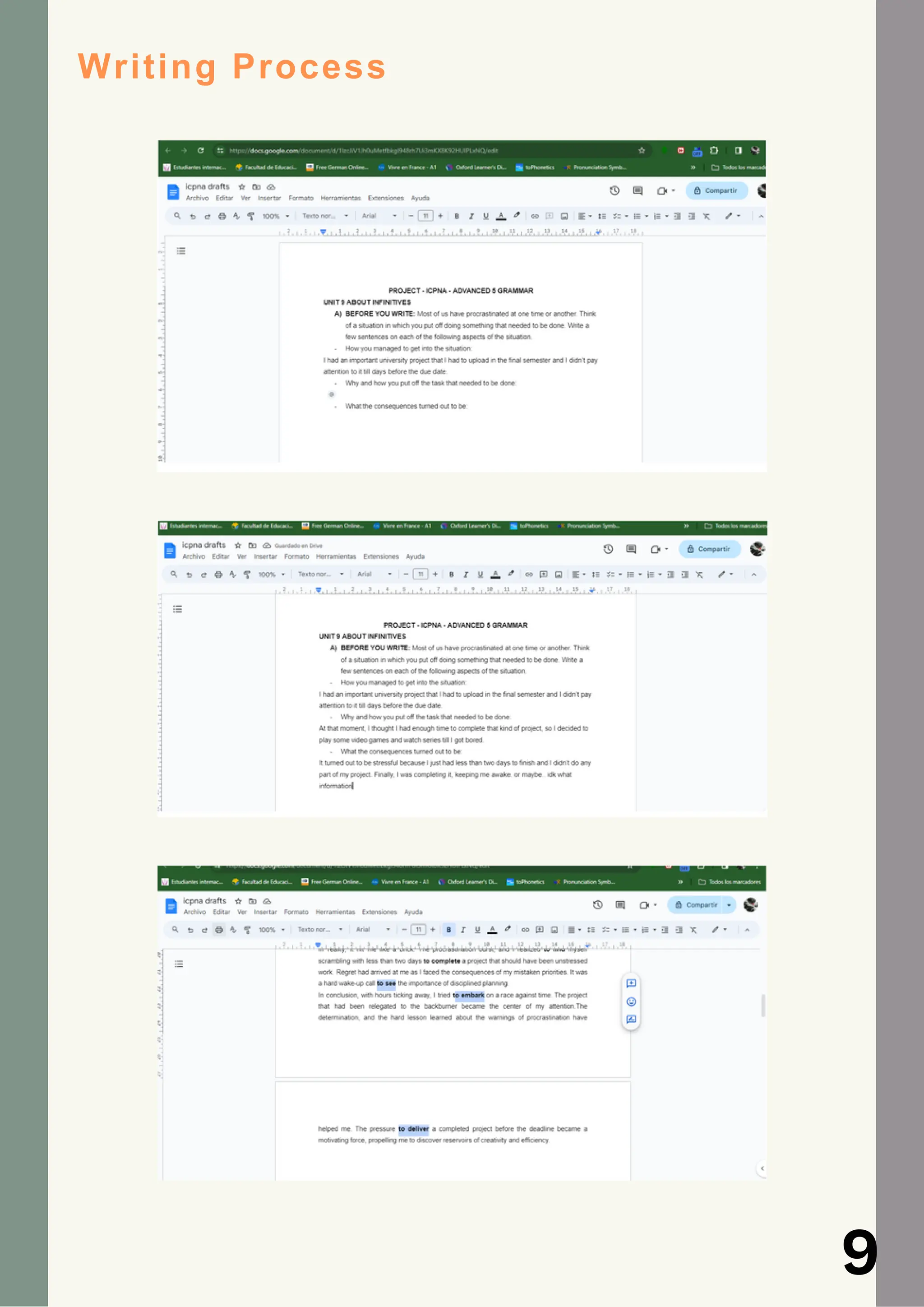 Icpna portfolio advance five about grammar | PDF