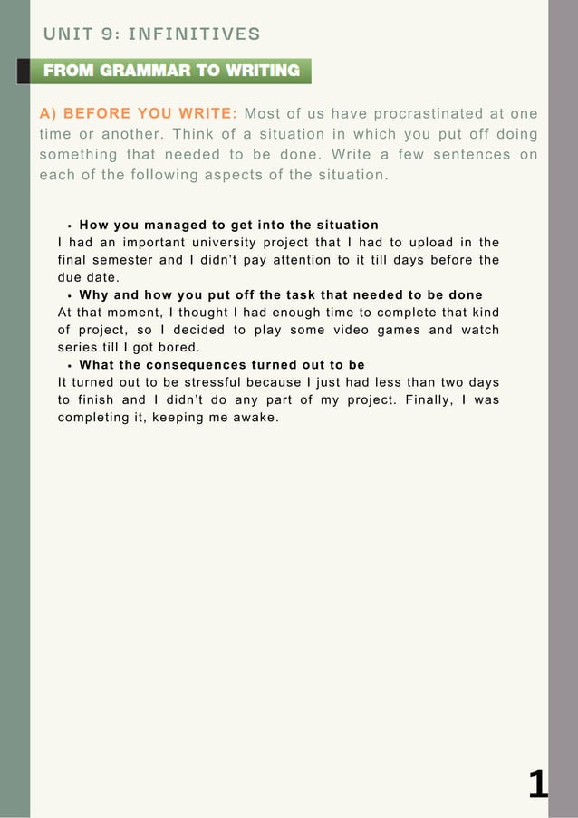 Icpna portfolio advance five about grammar | PDF