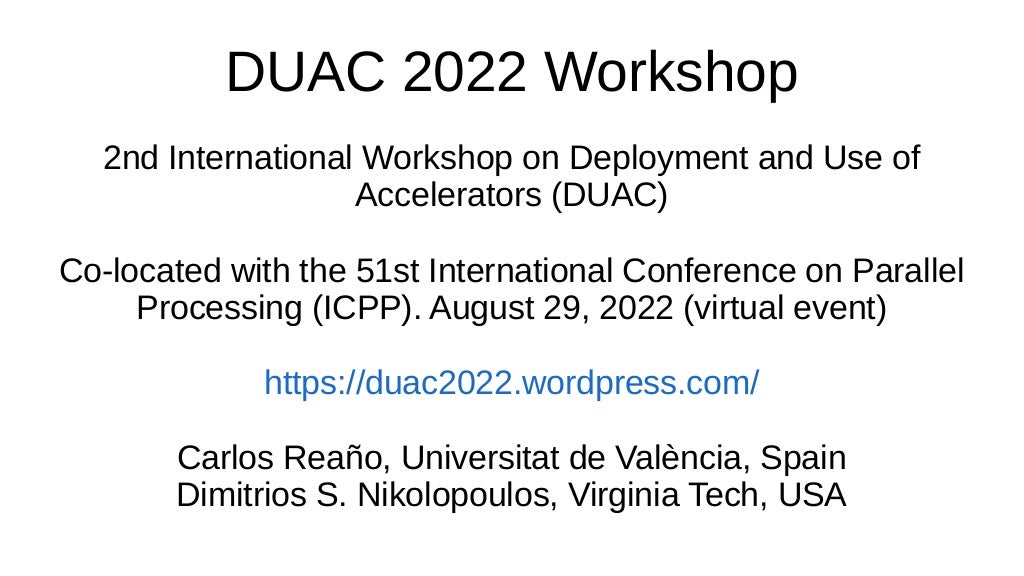 DUAC 2022 Workshop - Welcome Slides | PDF