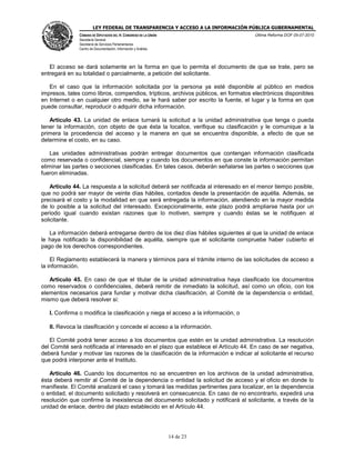 Ley federal de transparencia y acceso a la información pública federal ...