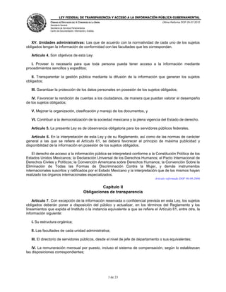 Ley federal de transparencia y acceso a la información pública federal ...