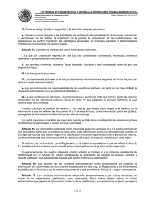 Ley federal de transparencia y acceso a la información pública federal ...
