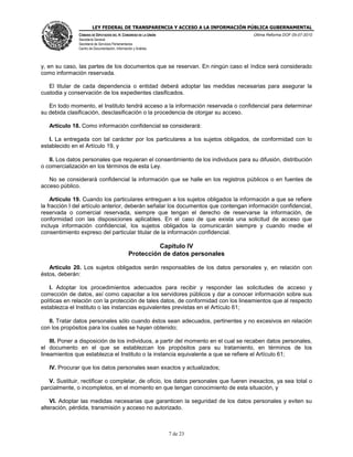 Ley federal de transparencia y acceso a la información pública federal ...