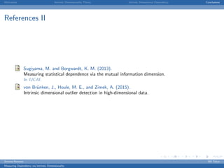 Measuring Dependency via Intrinsic Dimensionality (ICPR 2016) | PDF