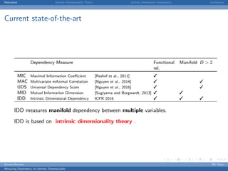 Measuring Dependency via Intrinsic Dimensionality (ICPR 2016) | PDF