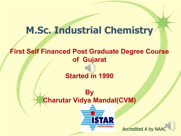 Industrial Chemistry-ISTAR presentation | PPSX | Postgraduate Education ...