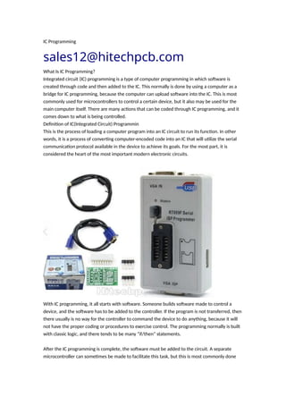 IC Programming service - Hitech Circuits Co., Limited | PDF