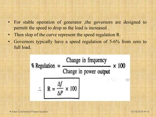 Inter Connected Power System(Turbine Speed Governing Mechanism ) | PPTX