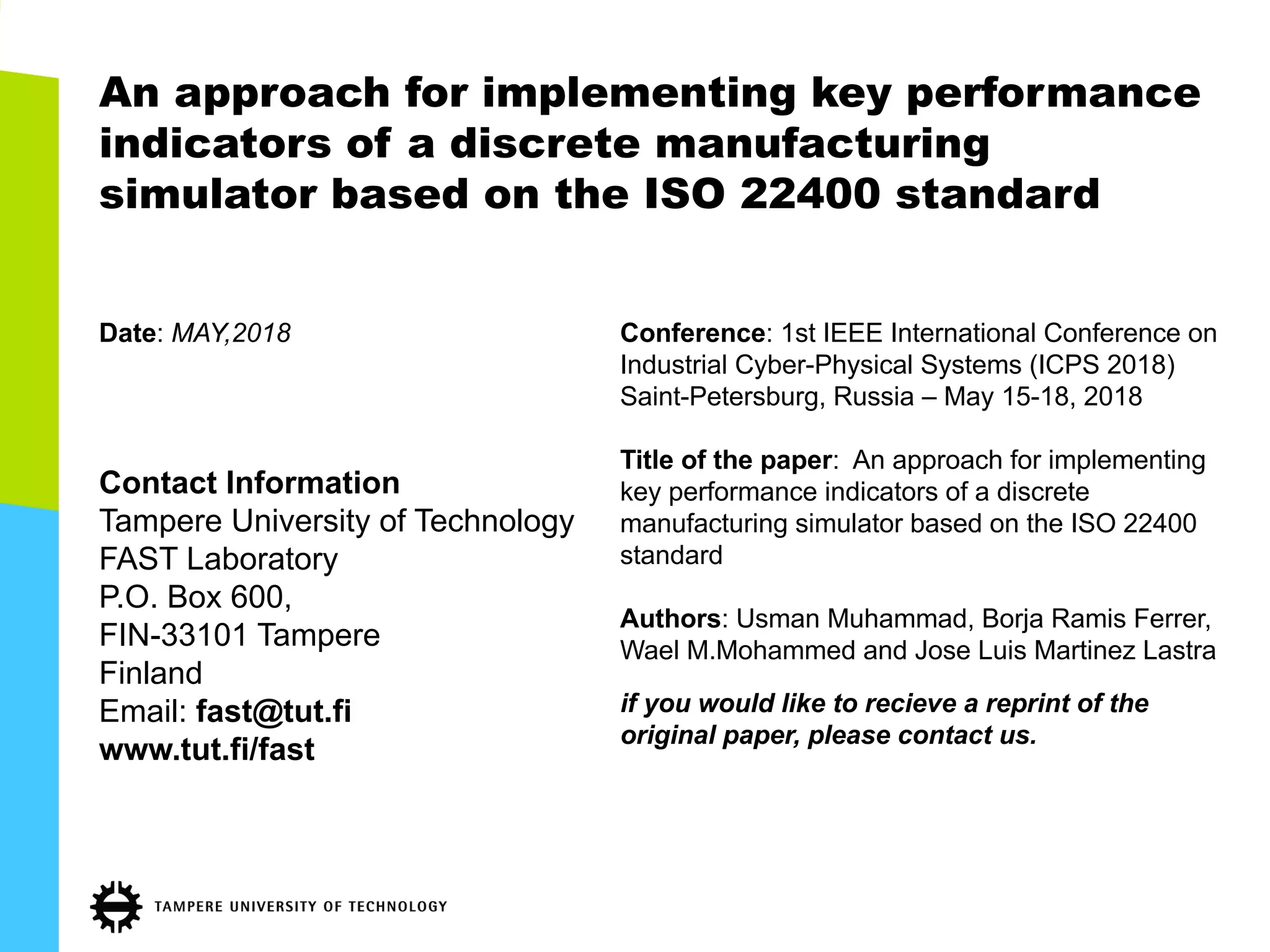 An approach for implementing key performance indicators of a discrete ...