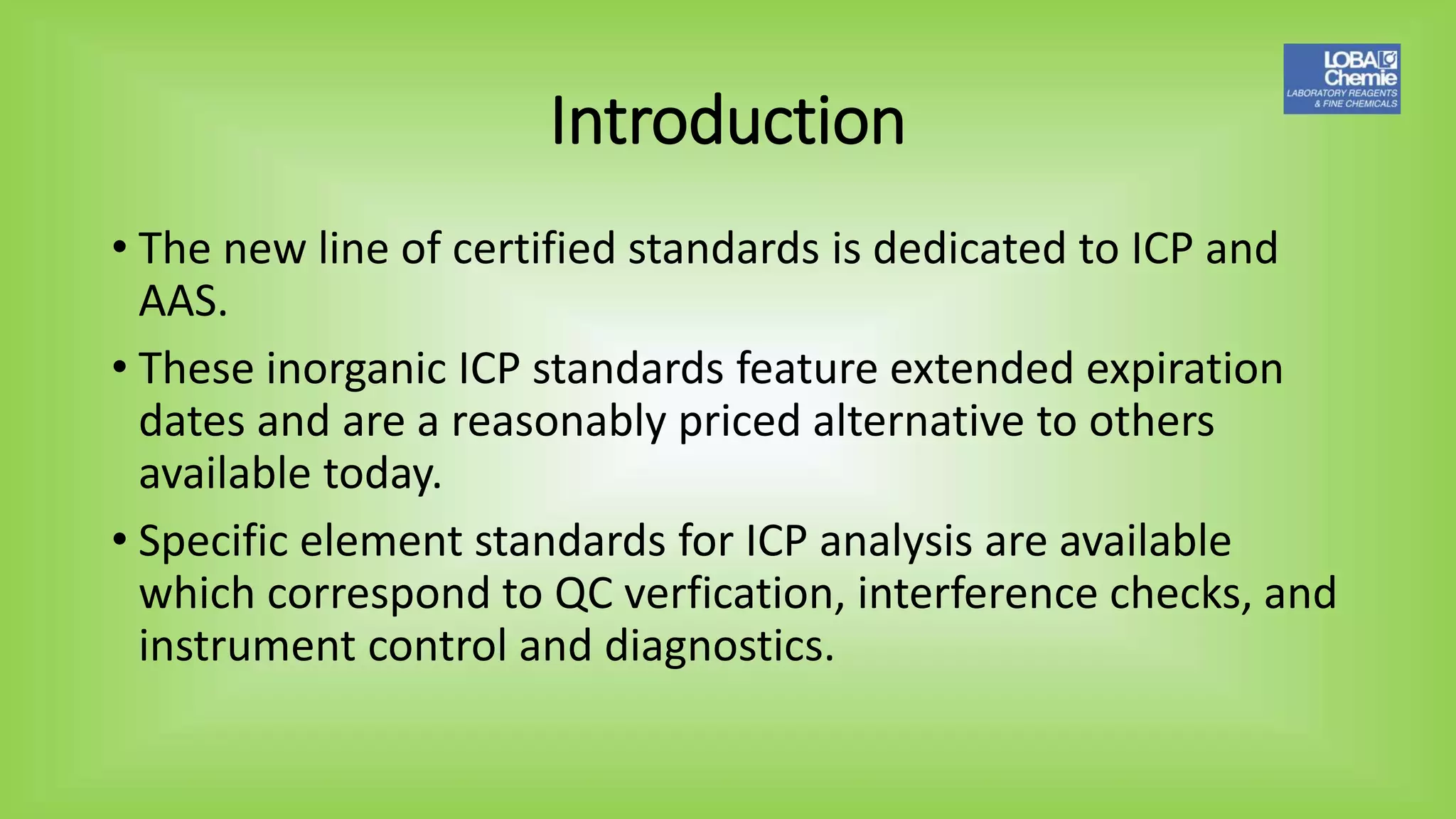 ICP Standard Solutions from Loba Chemie | PPT