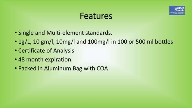 ICP Standard Solutions from Loba Chemie | PPT