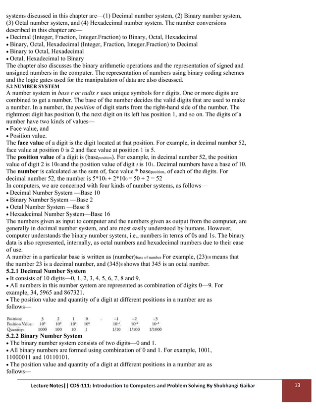 Introduction To Computer Unit 1 Notespdf Computer Peripherals Computing