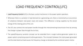 LOAD FREQUENCY AND VOLTAGE GENERATION CONTROL | PPTX