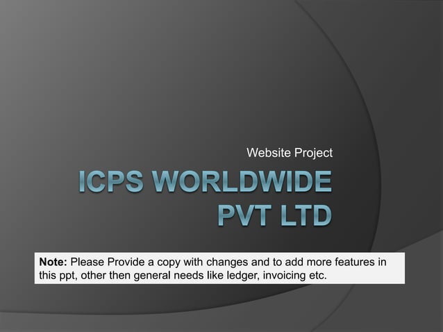 Icps worldwide pvt ltd | PPTX | Business | Business and Finance
