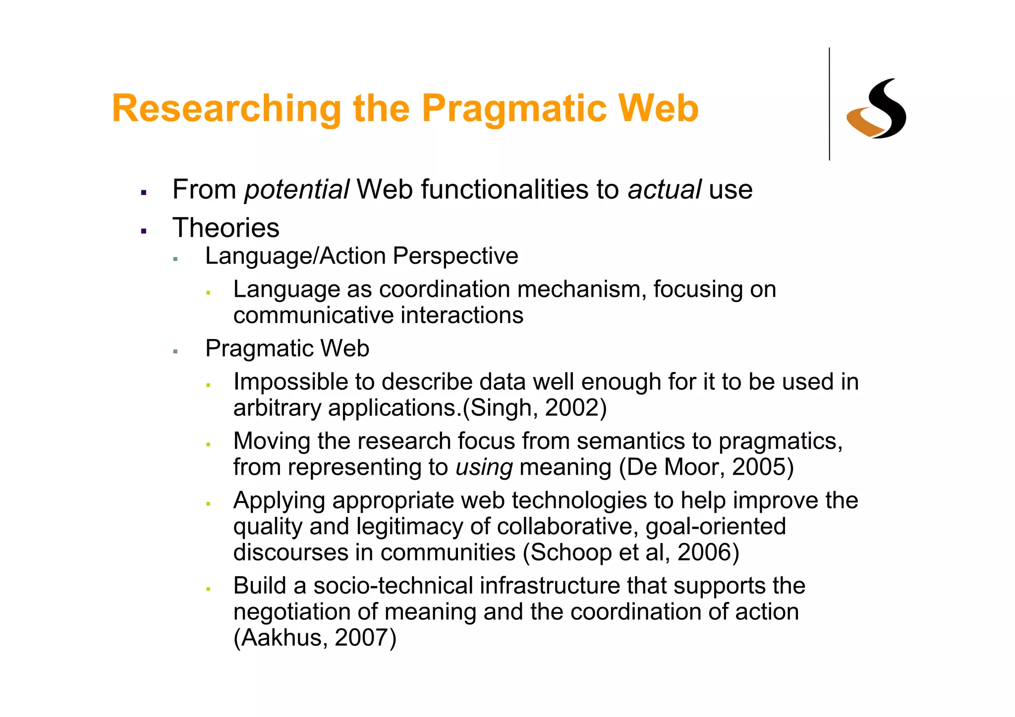 What's up with the Pragmatic Web? | PPT