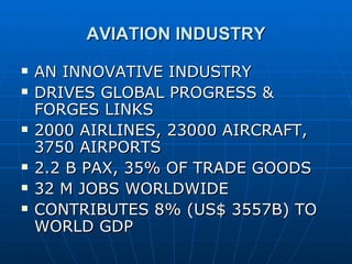 SUSTAINABLE DEVELOPMENT - A MAJOR CHALLENGE TO AVIATION INDUSTRY | PPT