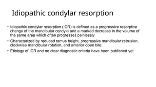 case of anterior open bite associated with idiopathic cobndylor ...