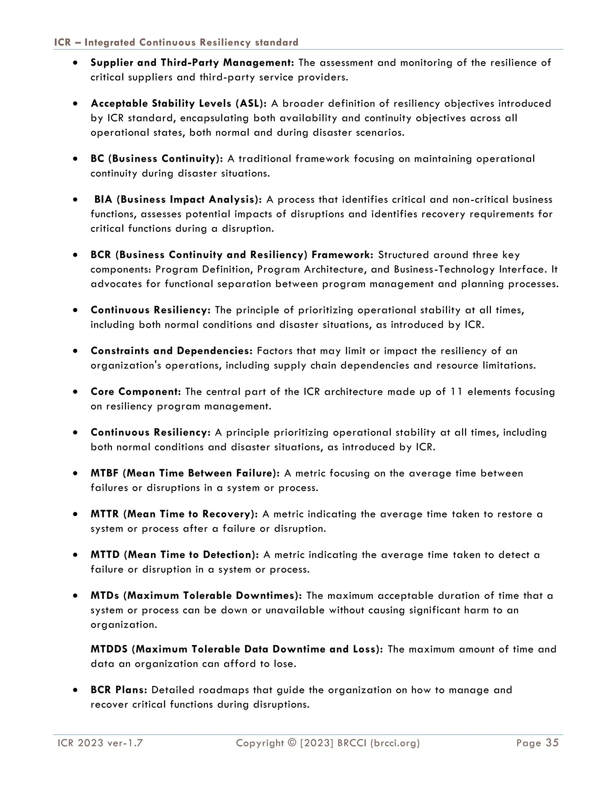 ICR - Integrated Continuous Resiliency Standard 2004.pdf