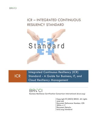 ICR - Integrated Continuous Resiliency Standard 2004.pdf