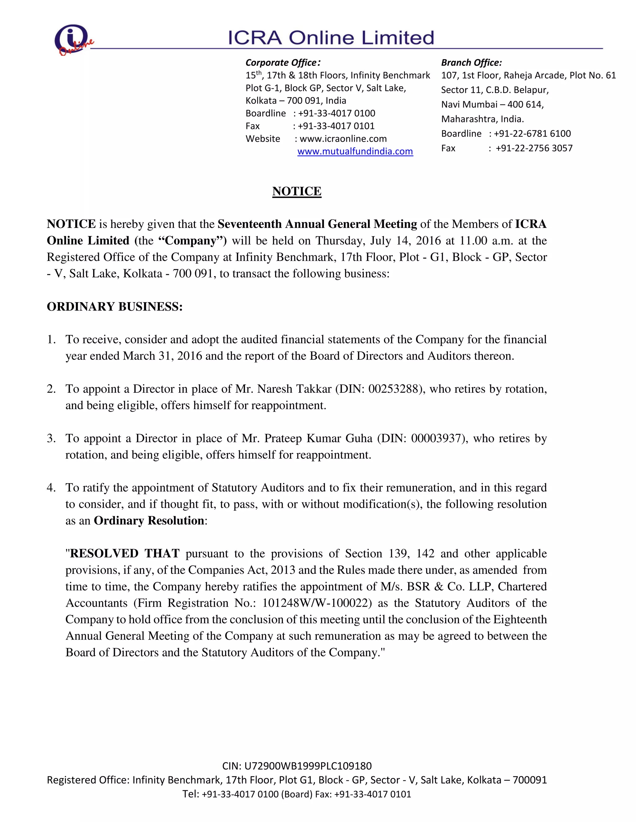ICRA ONLINE LTD_Seventeenth AGM Notice-17.pdf