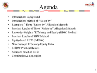 Ration-by-Weight of Efficiency and Equity | PPT