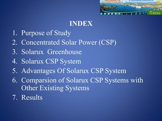 Solarux CSP System Concentraded Solar Power | PPT