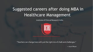ICRI Healthcare Management | PPT