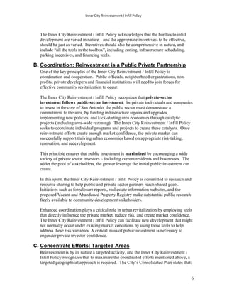 City of San Antonio Inner City Reinvestment Infill Policy | PDF