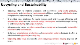 Promoting Upcycling through an International Research Network | PDF
