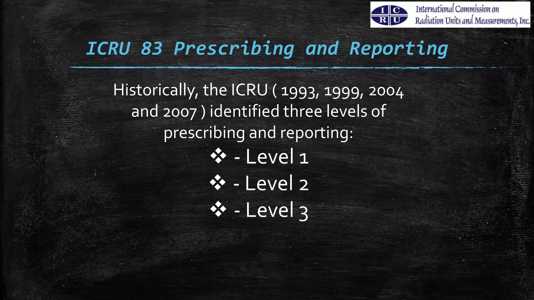 ICRU 83 report on dose prescription in IMRT | PPTX