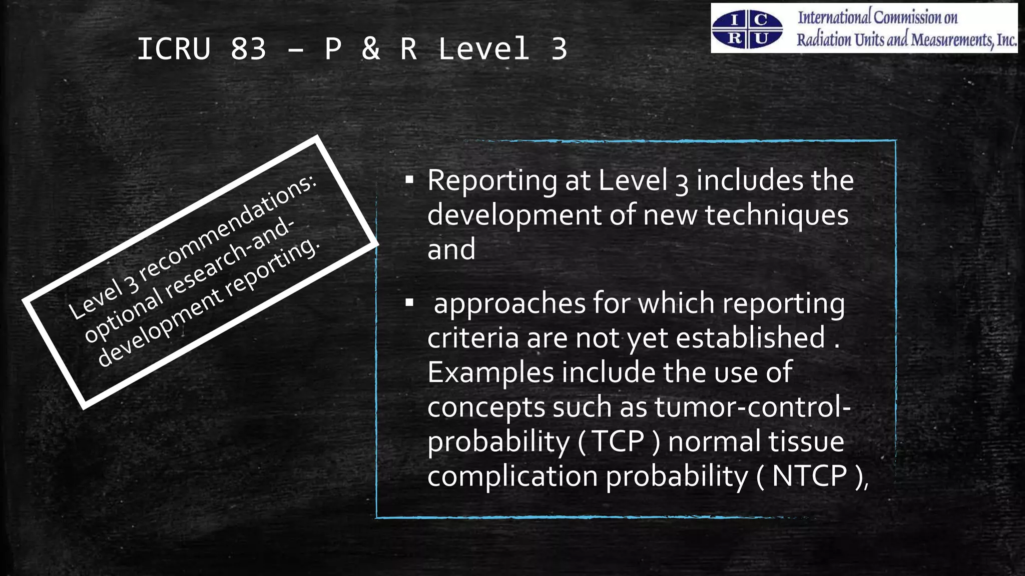 ICRU 83 report on dose prescription in IMRT | PPTX