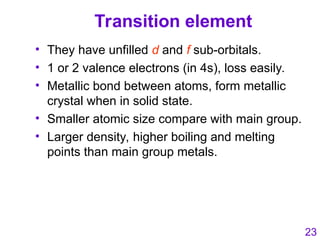 Transition Element, Transition metals in Chemistry | PPT