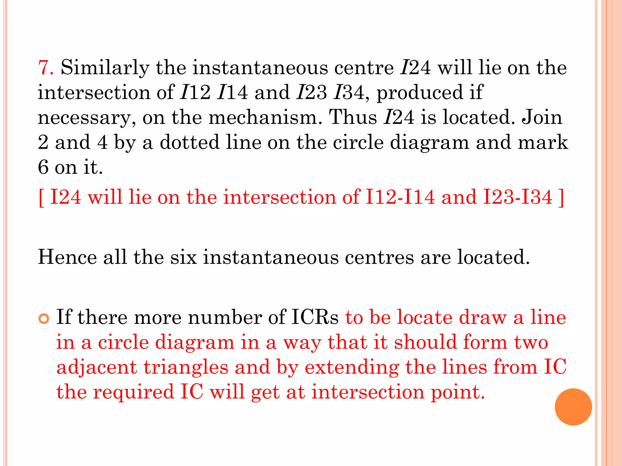 ICR Velocity Analysis Graphical Method, Theory of Machine | PDF