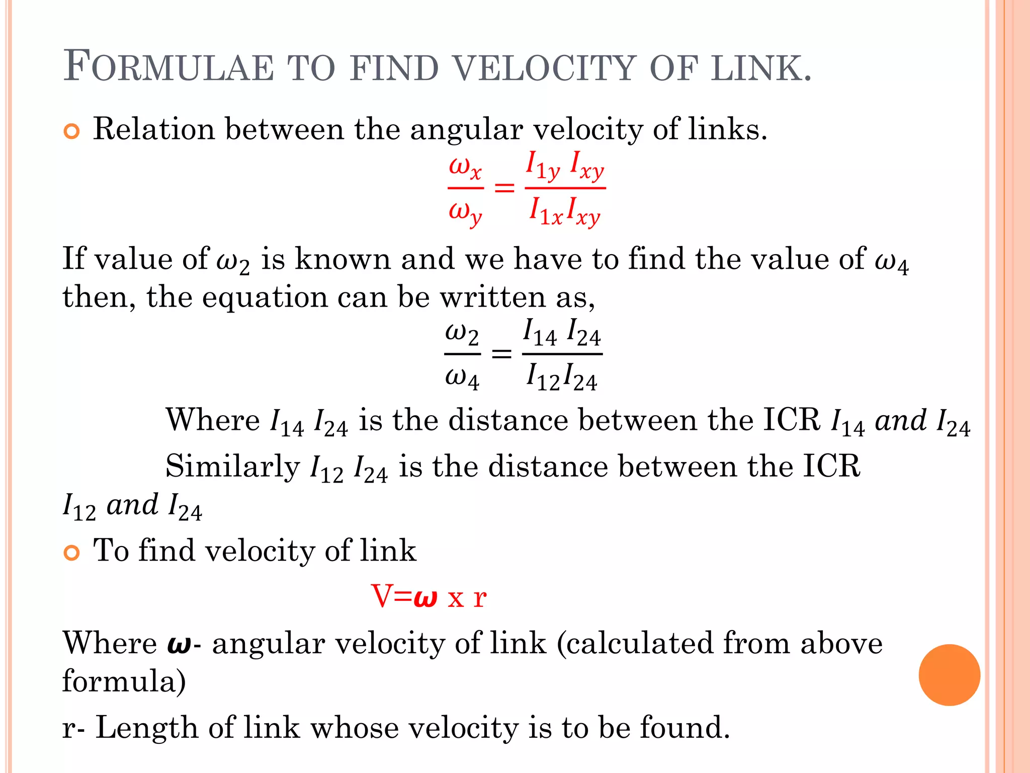 ICR Velocity Analysis Graphical Method, Theory of Machine | PDF