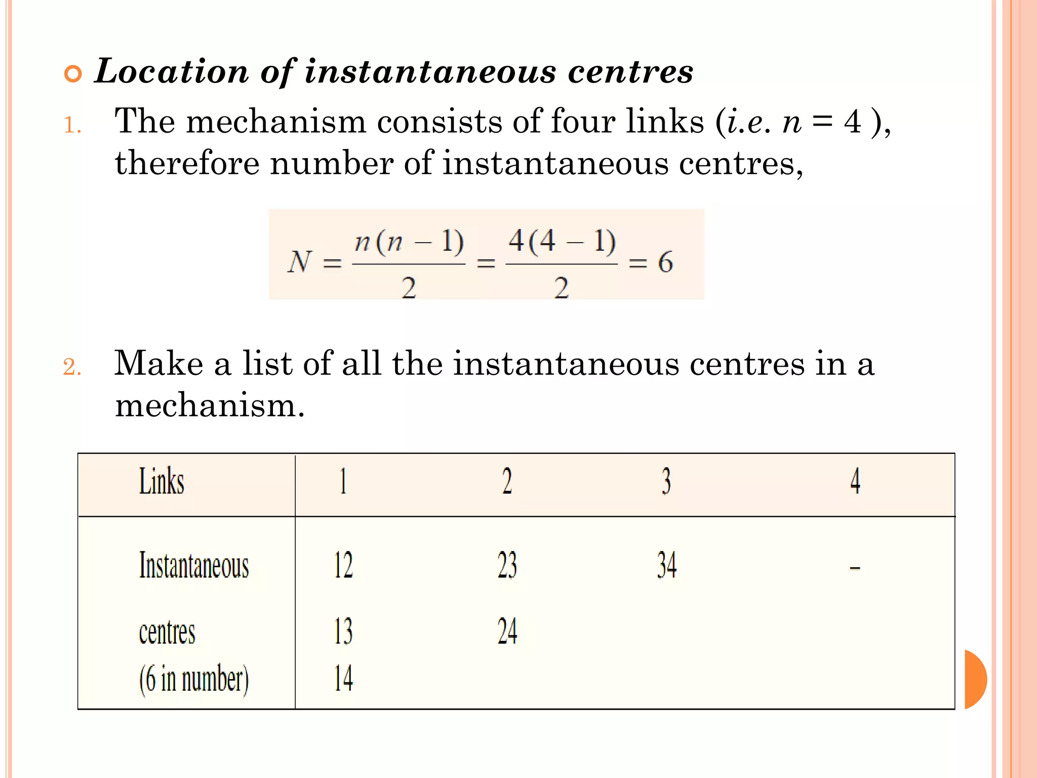 ICR Velocity Analysis Graphical Method, Theory of Machine | PDF