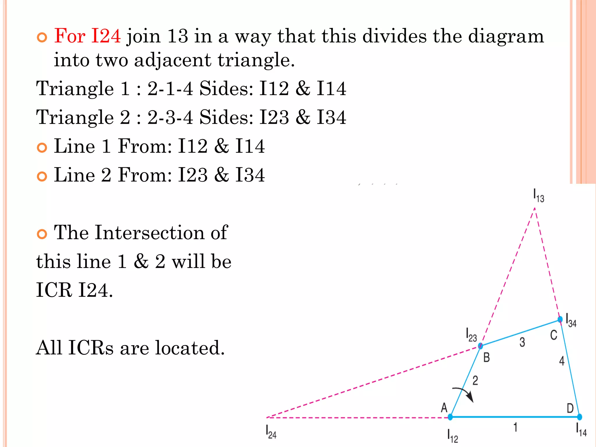 ICR Velocity Analysis Graphical Method, Theory of Machine | PDF