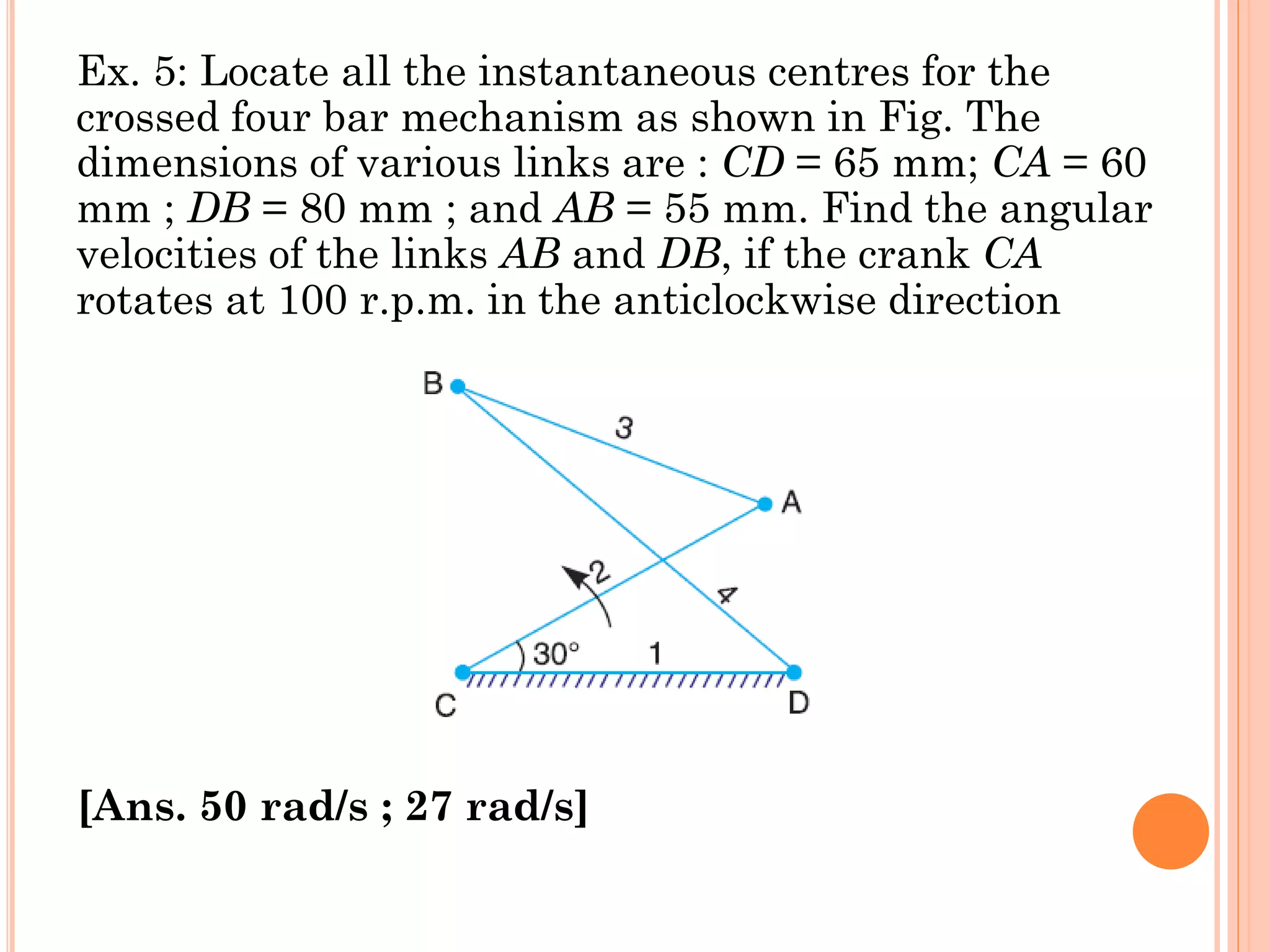 ICR Velocity Analysis Graphical Method, Theory of Machine | PDF