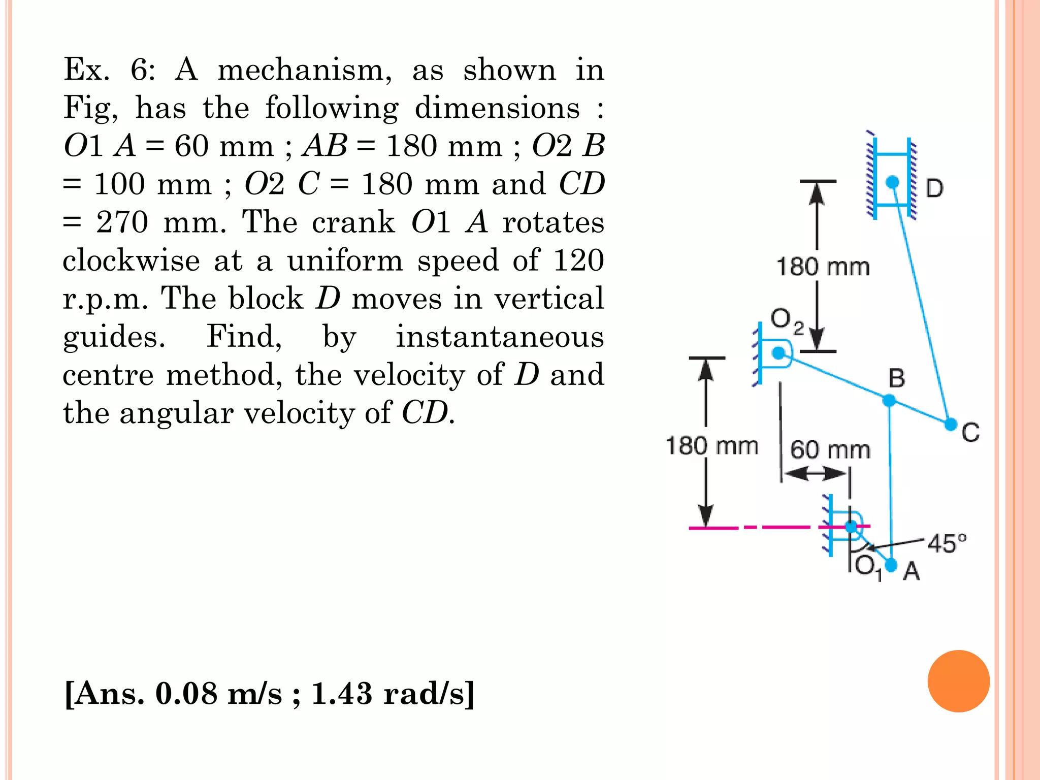 ICR Velocity Analysis Graphical Method, Theory of Machine | PDF