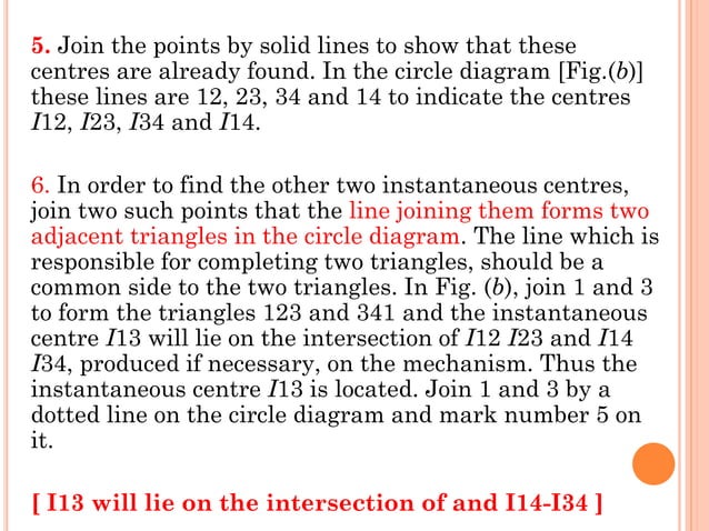ICR Velocity Analysis Graphical Method, Theory of Machine | PDF