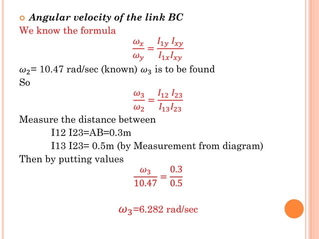 ICR Velocity Analysis Graphical Method, Theory of Machine | PDF