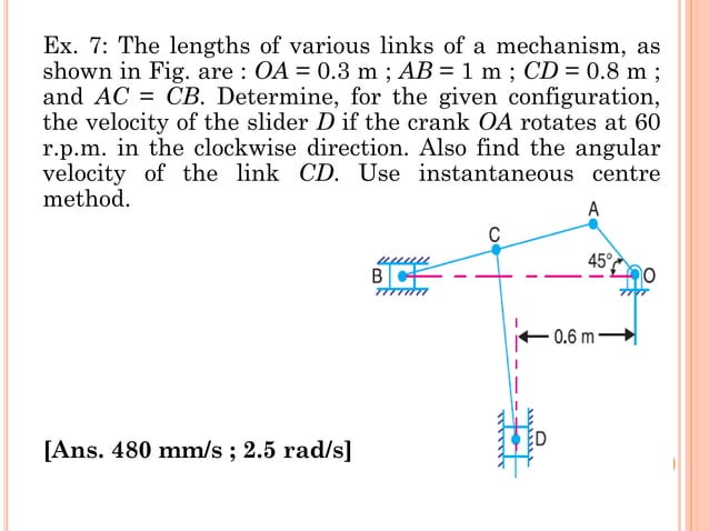 ICR Velocity Analysis Graphical Method, Theory of Machine | PDF