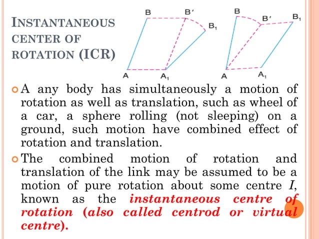 ICR Velocity Analysis Graphical Method, Theory of Machine | PDF